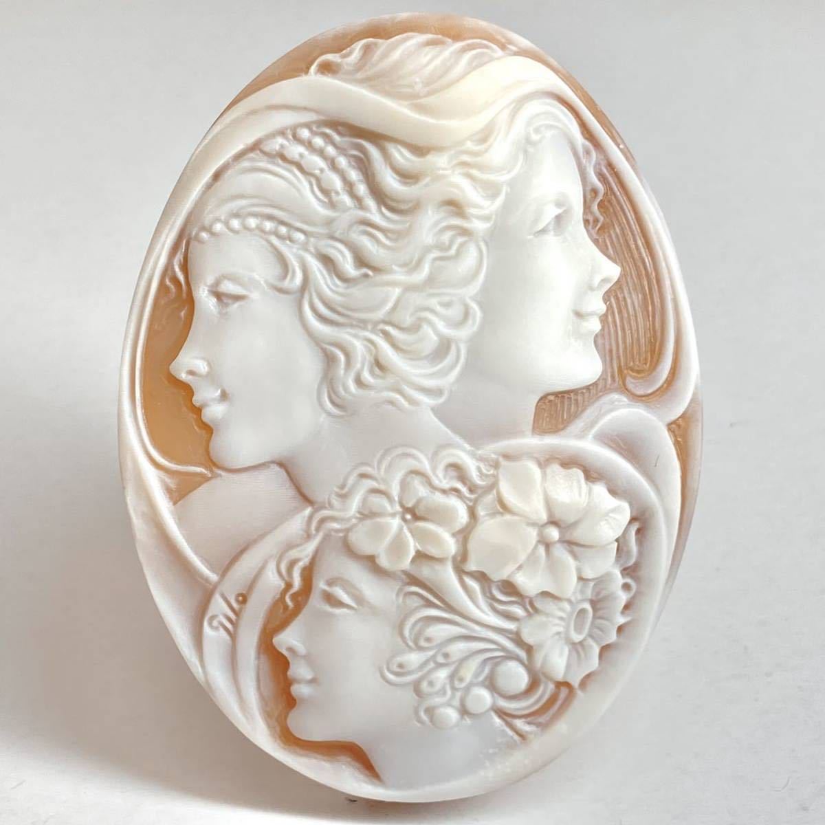 ジュゼッペ ロンバルド gilo 作 シェルカメオ 13.3g 66.5ct 60.4×45.1mm ルース 裸石 貴婦人 shell CAMEO アンティーク芸術 作家物(カメオ)｜売買され ...