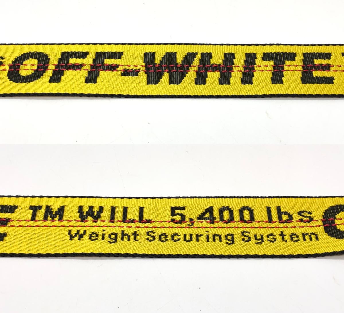OFF-WHITE/オフホワイト TM WILL 5400 lbs color:イエロー INDUSTRIAL BELT/インダストリアル ...