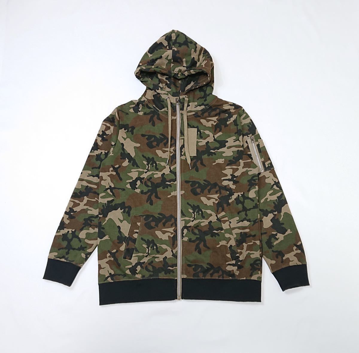 Doublefocus ダブルフォーカス // 長袖 迷彩柄 ジップ スウェット パーカー カーキ サイズ LL(XLサイズ以上)｜売買されたオークション情報、yahooの商品情報をアーカイブ ...
