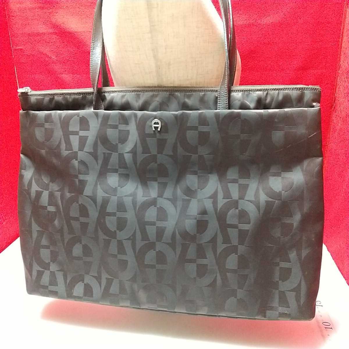 アイグナー AIGNER 大型ナイロントートバッグ ロゴマーク(ショルダーバッグ)｜売買されたオークション情報、yahooの商品情報をアーカイブ公開 - オークファン（aucfan.com）