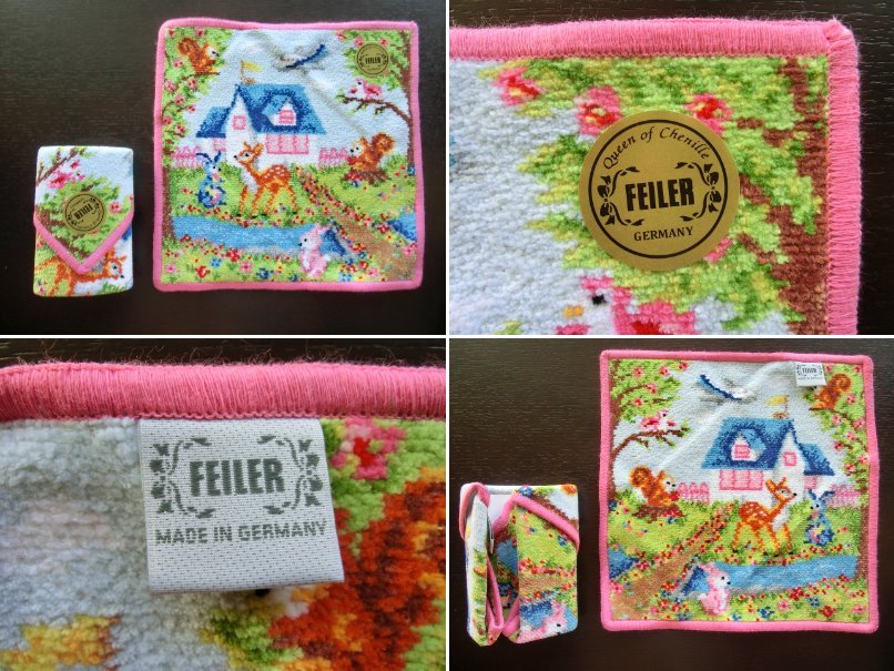 FEILER×Chesty×ANA 機内 限定コラボ ハンカチ 2枚セット フォレスト＆サーカス リス バンビ うさぎ柄 シュニール タオル(フェイラー)｜売買されたオークション情報 ...