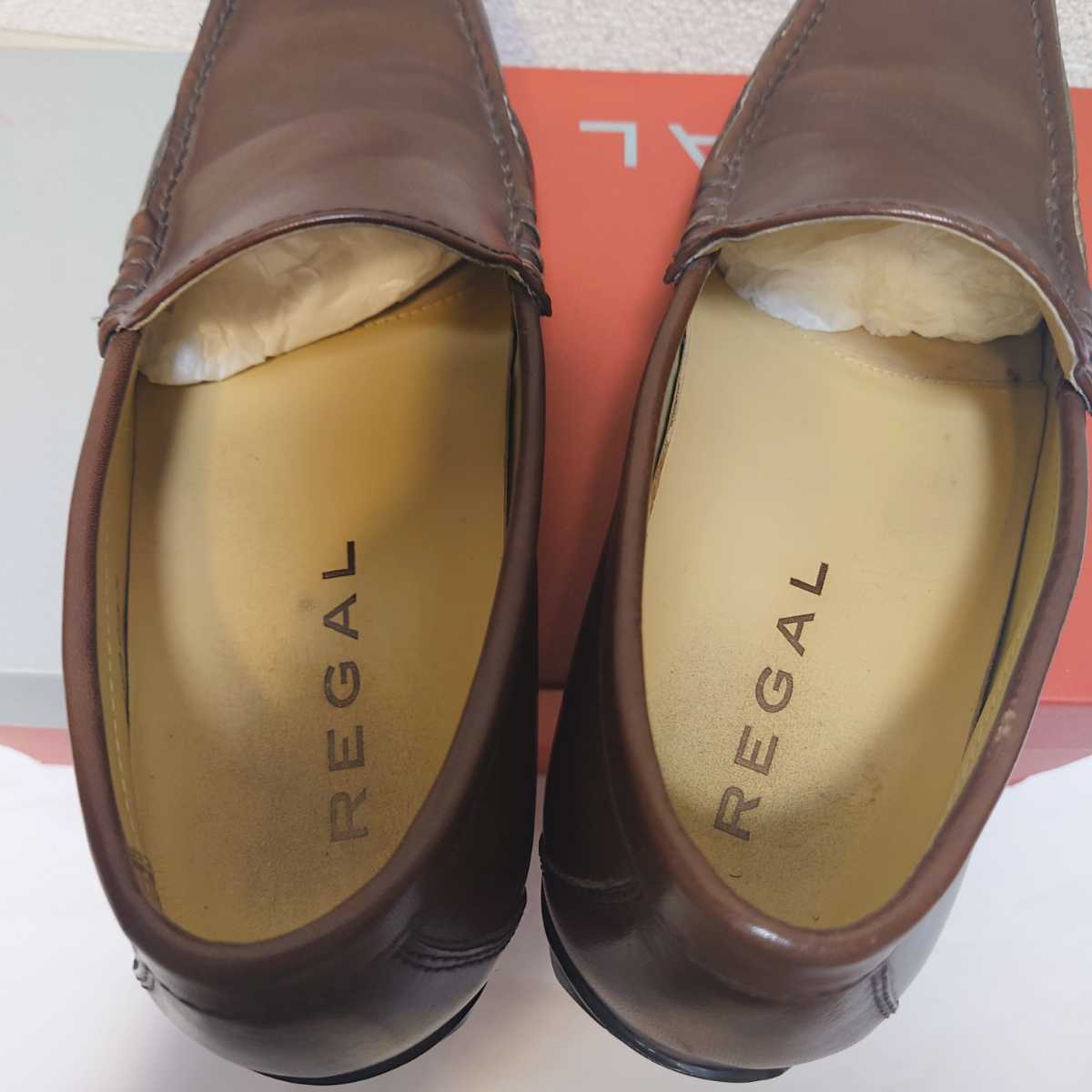 リーガル REGAL 654R モカシン / ヴァンプローファー/ドライビングシューズ 24cm 24.5cm相当 メンズ 箱付き(24 ...