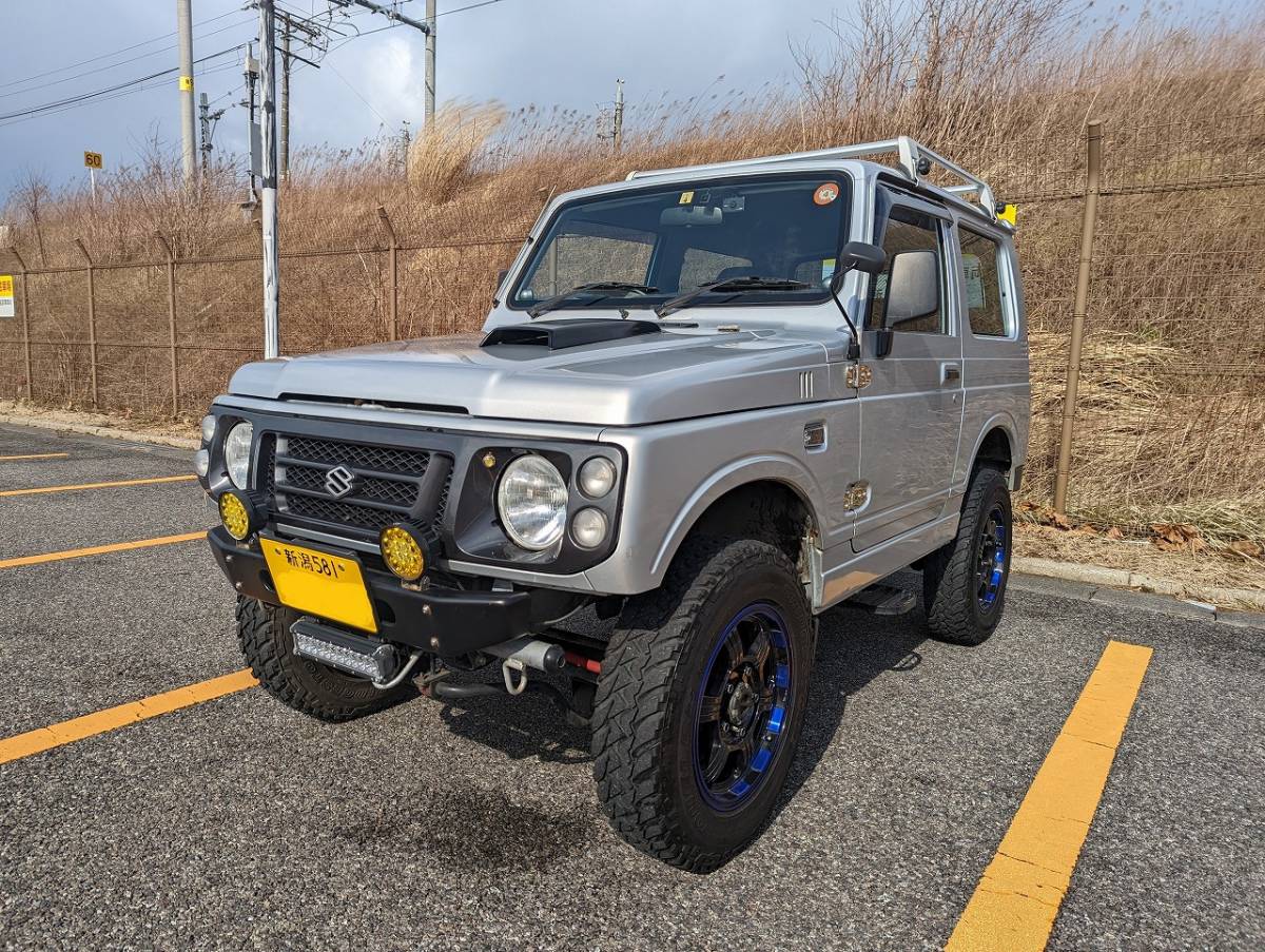 スズキ ジムニー JA22W 5MT エンジンリビルト後1.8万㎞ 2インチUp 検R5年4月 前後ドラレコ ターボタイマー 禁煙車(ジムニー ...