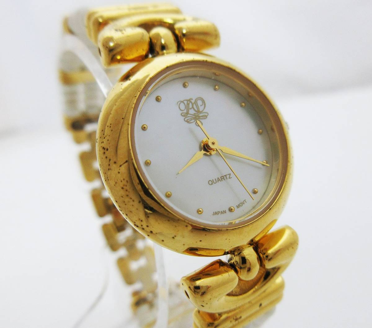 AR650 レディース腕時計 18金張り 18K 3MIC PLATED シェル文字盤 真珠 パールブレス バングルウォッチ/クォーツ腕時計 ...