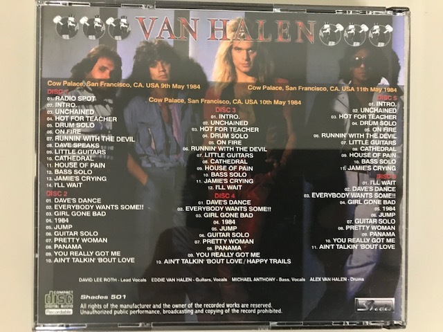 VAN HALEN CD COW PALACE 1984/DVD US FESTIVAL'83 Pro shot/ヴァン ヘイレン ...