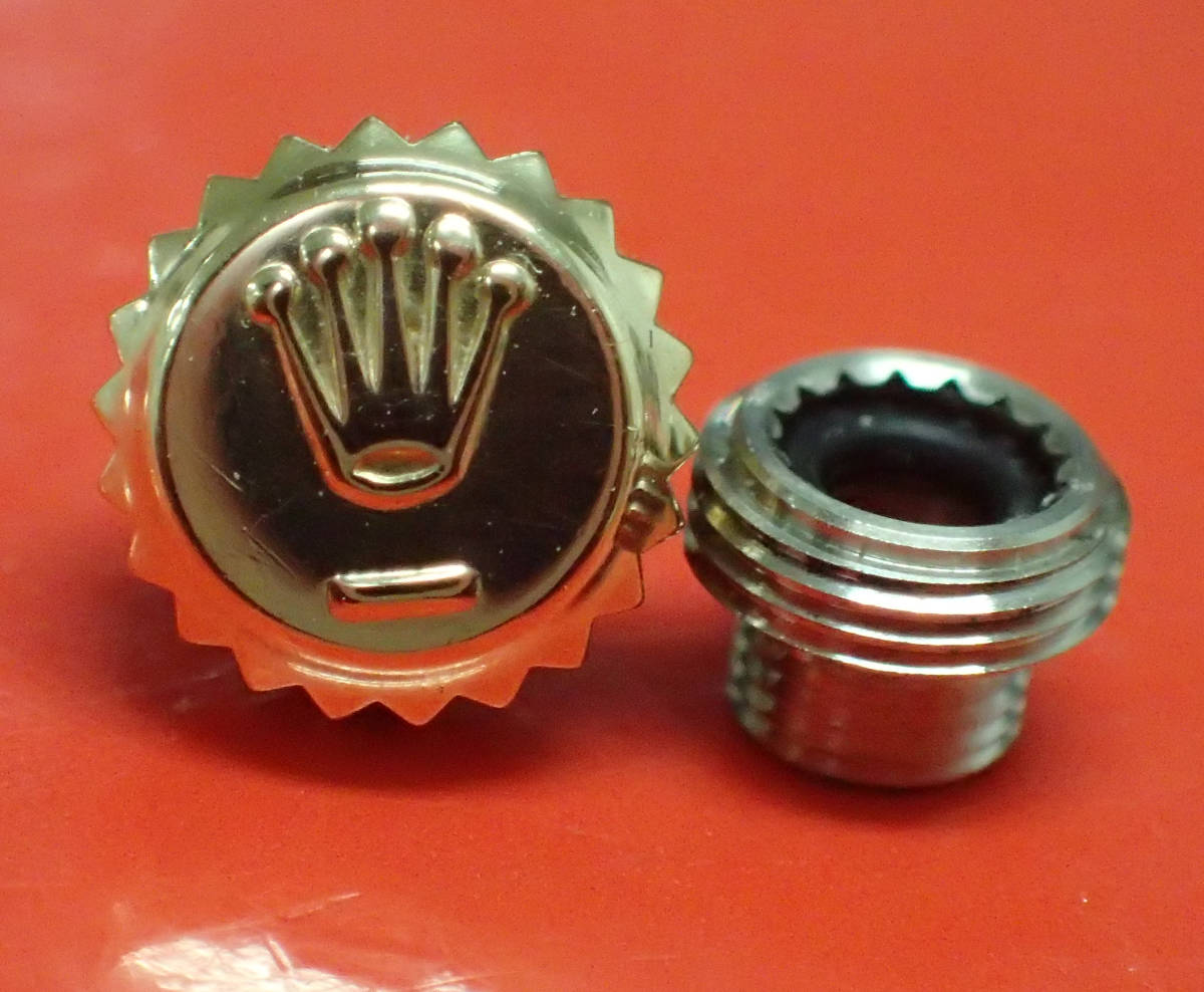 ROLEX ロレックス 純正 600-8 金 リューズ 竜頭 チューブ 6mm デイトジャスト デイト 1600 1625 1803 ...