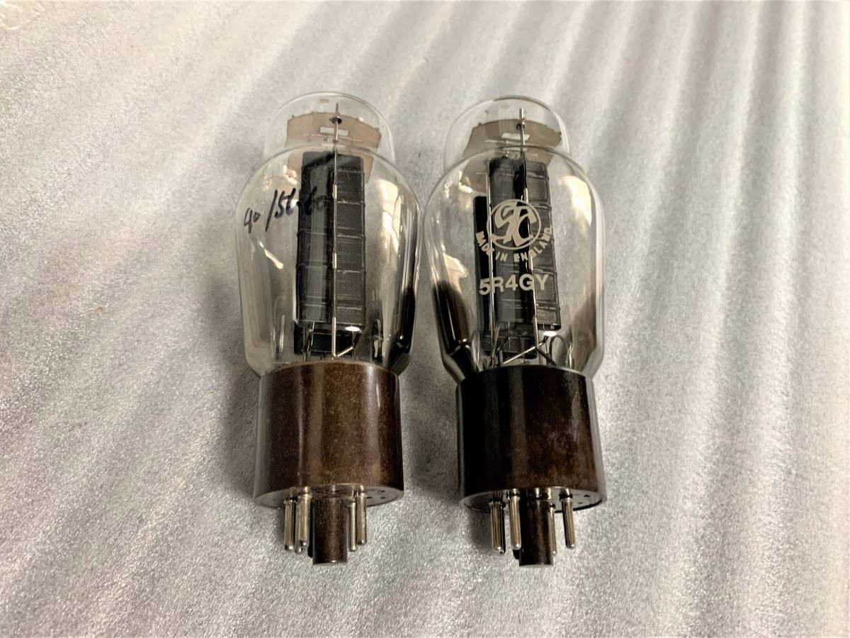 英国 STC ”5R4GY” 整流管 ペアー 2本 斜めステー有り 軍用管 WE274B互換 完動品(真空管)｜売買されたオークション情報 ...