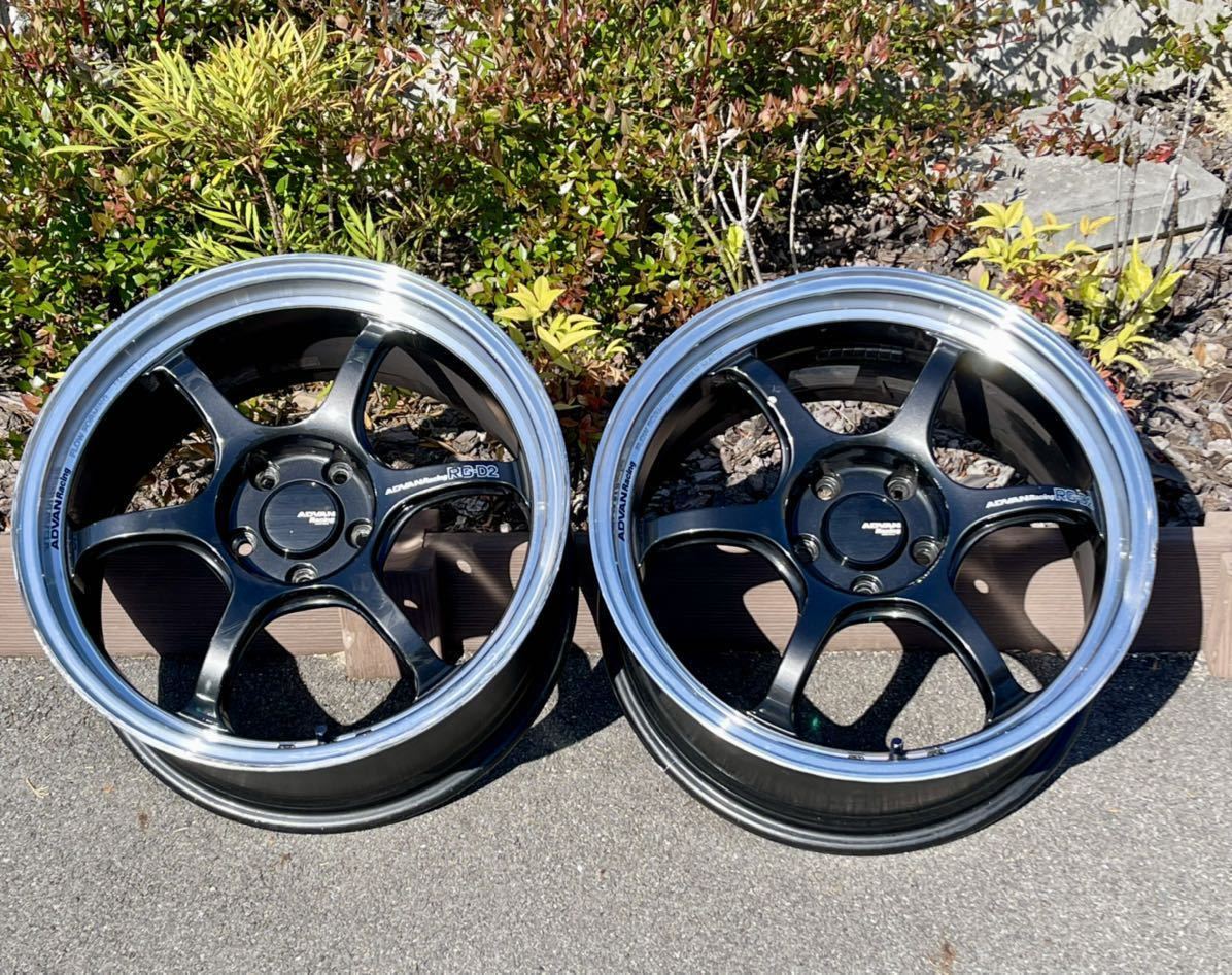 YOKOHAMA ヨコハマ ADVAN Racing RG-D2 18×8.5j+45 114.3/5H 2本 IMPREZA FD2 CL7 ...