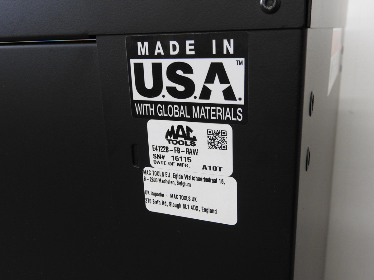 直接引取限定/奈良県 MAC TOOLS マックツールズ E4122B-FB-RAW ローキャビネット ツールボックス(設置型)｜売買されたオークション情報、yahooの商品情報をアーカイブ ...