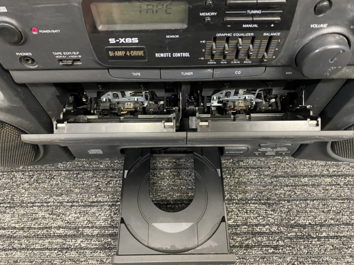 A2 Panasonic パナソニック RX-DT300 レトロ 大型ラジカセ S-XBS 通電確認済み オーディオ機器 現状品(ラジカセ ...