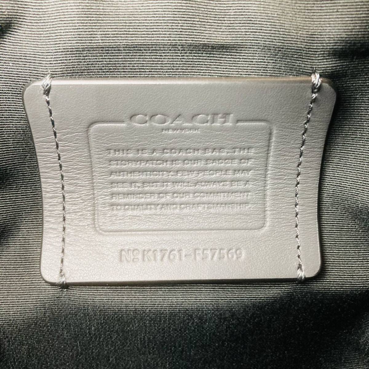 1円 COACH コーチ 2way トートバッグ ショルダーバッグ パンチング 牛革 F57569 メンズ デニムブルー 定価10万(トート ...