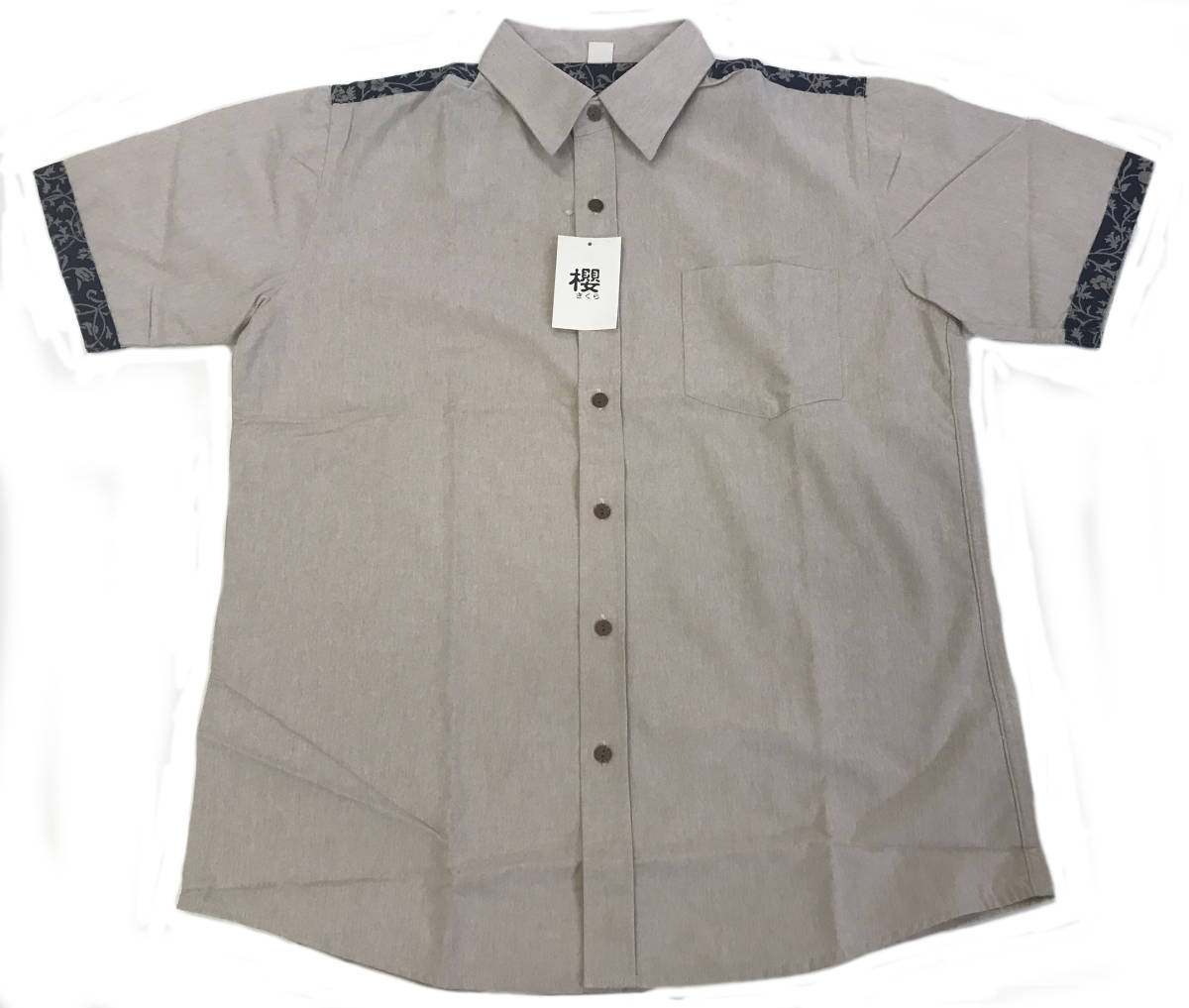 櫻 さくら 和柄使い 半袖シャツ さ-028 カーキ 2 L サイズ(Lサイズ)｜売買されたオークション情報、yahooの商品情報をアーカイブ公開 - オークファン（aucfan.com）