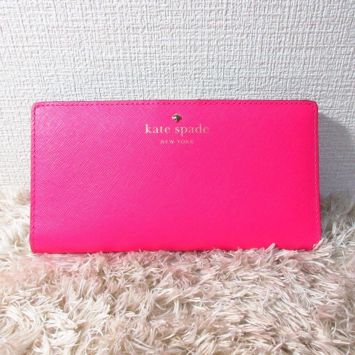 kate spade ケイトスペード レザー パスケース 二つ折り 長財布 ウォレット 小銭入れ 札入れ ピンク×アイボリー 022(財布)｜売買されたオークション情報、yahooの商品情報を ...