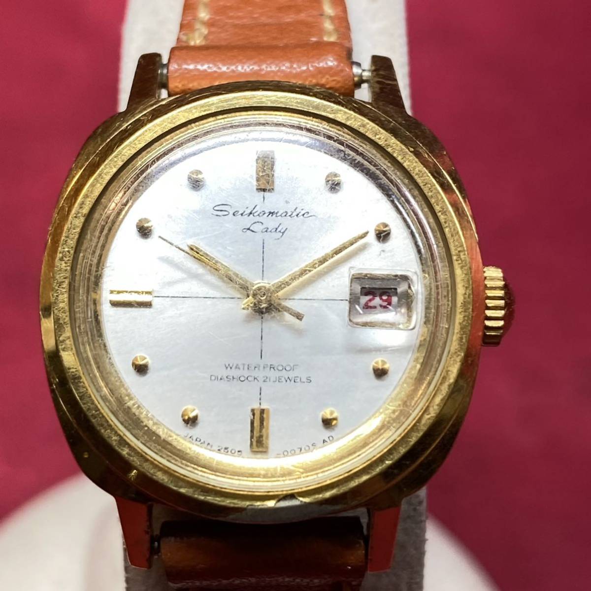 YH-1952 稼働品 Seikomatic Lady セイコーマチック レディ 2505-0070S AD 手巻き レディース腕時計 デイト ...