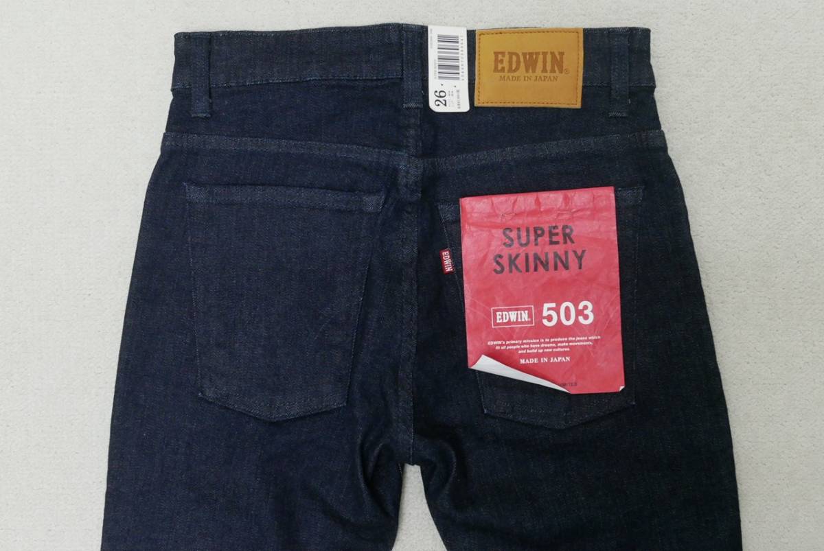 EDWIN E5036R-300 W26 503 スーパースキニー インディゴ ワンウォッシュ リンス 日本製 ストレッチデニム エドウィン メンズ(W28以下)｜売買されたオークション情報 ...