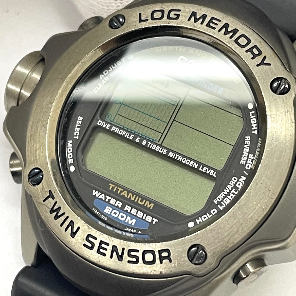 カシオ CASIO シーパスファインダー SPF-100 クォーツ 腕時計 メンズ ウォッチ グレー文字盤 樹脂 チタン 潜水王 ツイン ...