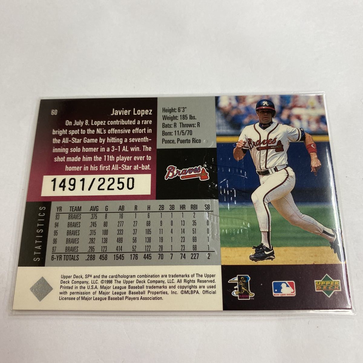 MLB Upper Deck SP 1998 /2250 . /4500. /9000. Carlos Delgado. Javy Lopez. Mark Grudzielanek ...