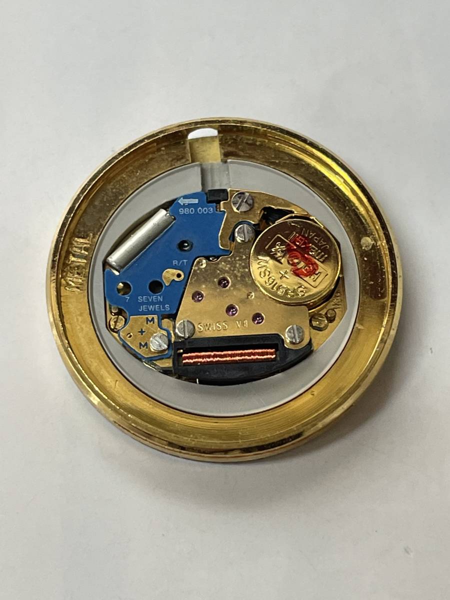 動作未確認品 フレデリックコンスタント クォーツ ムーブメント ベース ETA 980.003 社外バンド 現状品 №58139②(アナログ ...