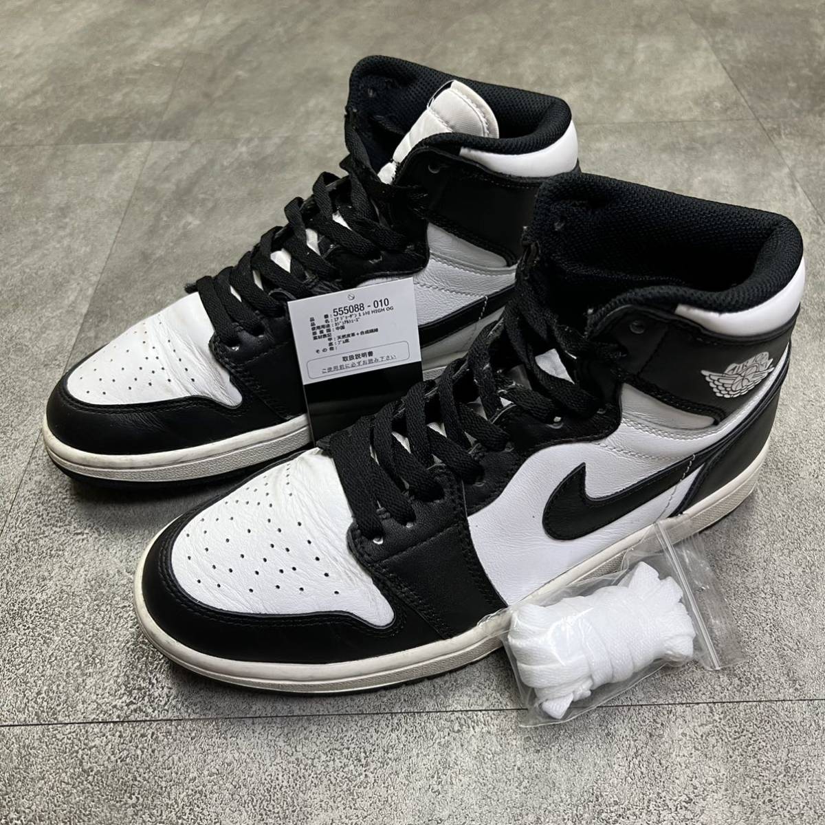 26.5cm AIR JORDAN 1 RETRO HIGH OG BLACK WHITE 2014 555088-010 ブラック/ホワイト ...