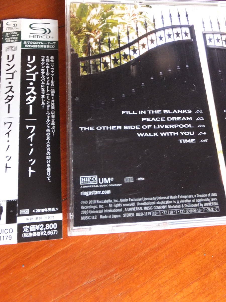 6 Ringo Starr 2010年 日本盤SHM-CD見本盤 Y NOT ワイ ノット Paul McCartney Dave ...