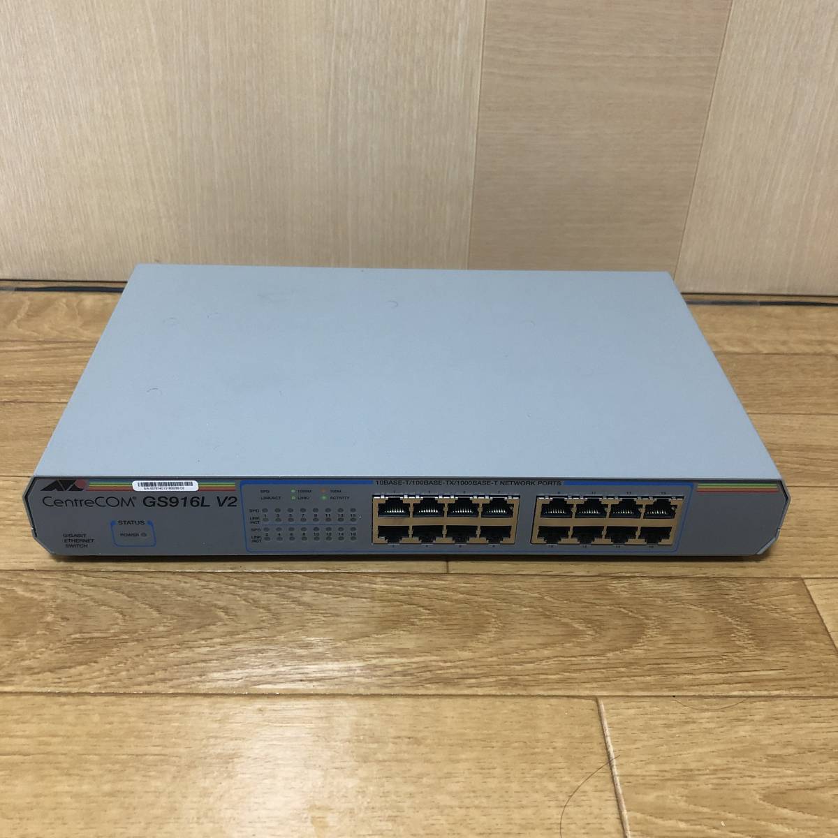 Allide Telesis CenterCOM GS916L V2 1000BASE-T 16ポート ギガビット スイッチング ハブ 簡易 ...