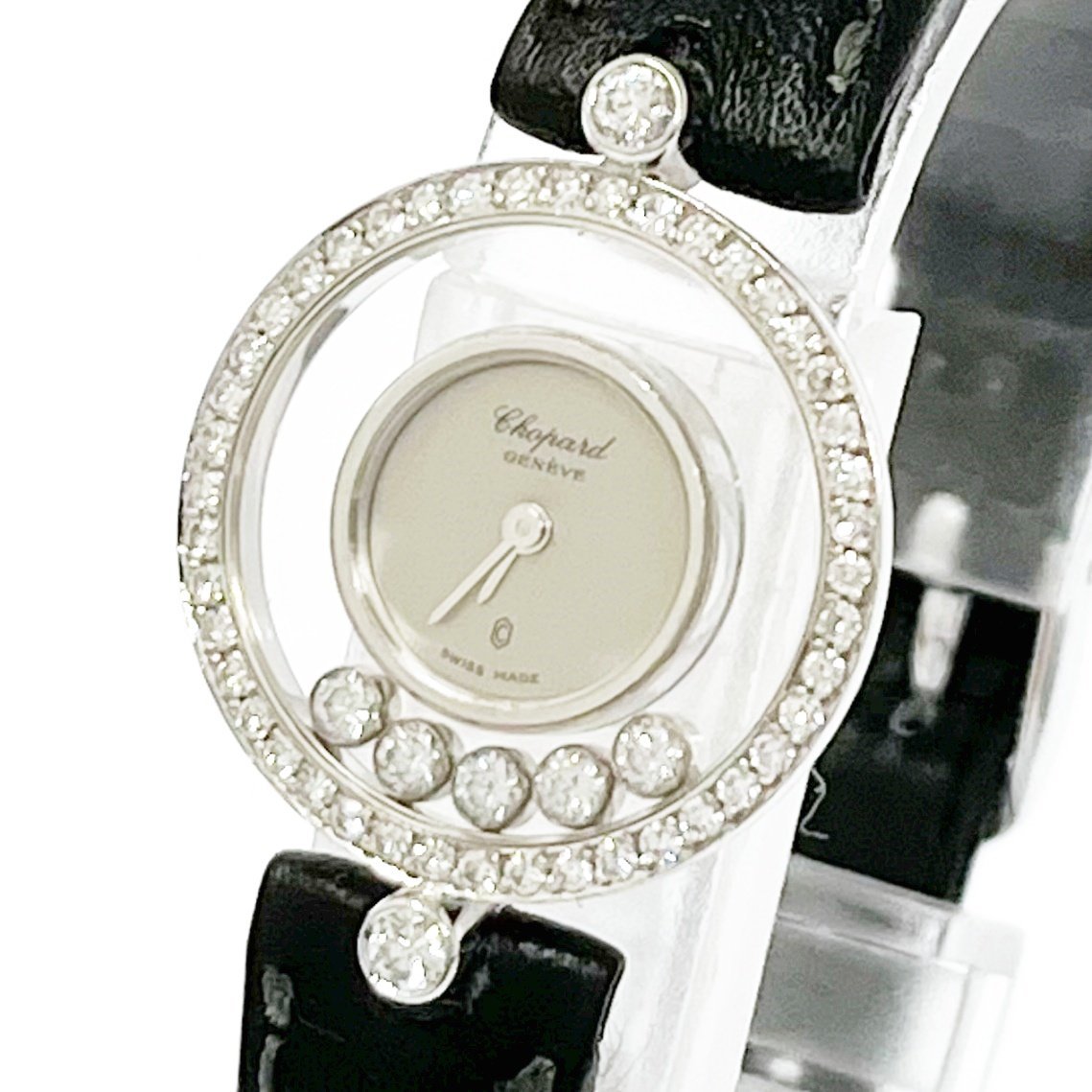 1円スタート 良品 Chopard ショパール ハッピーダイヤモンド WG ダイヤベゼル 5P クオーツ レディース 750刻印 87164 腕時計(ショパール)｜売買されたオークション情報 ...