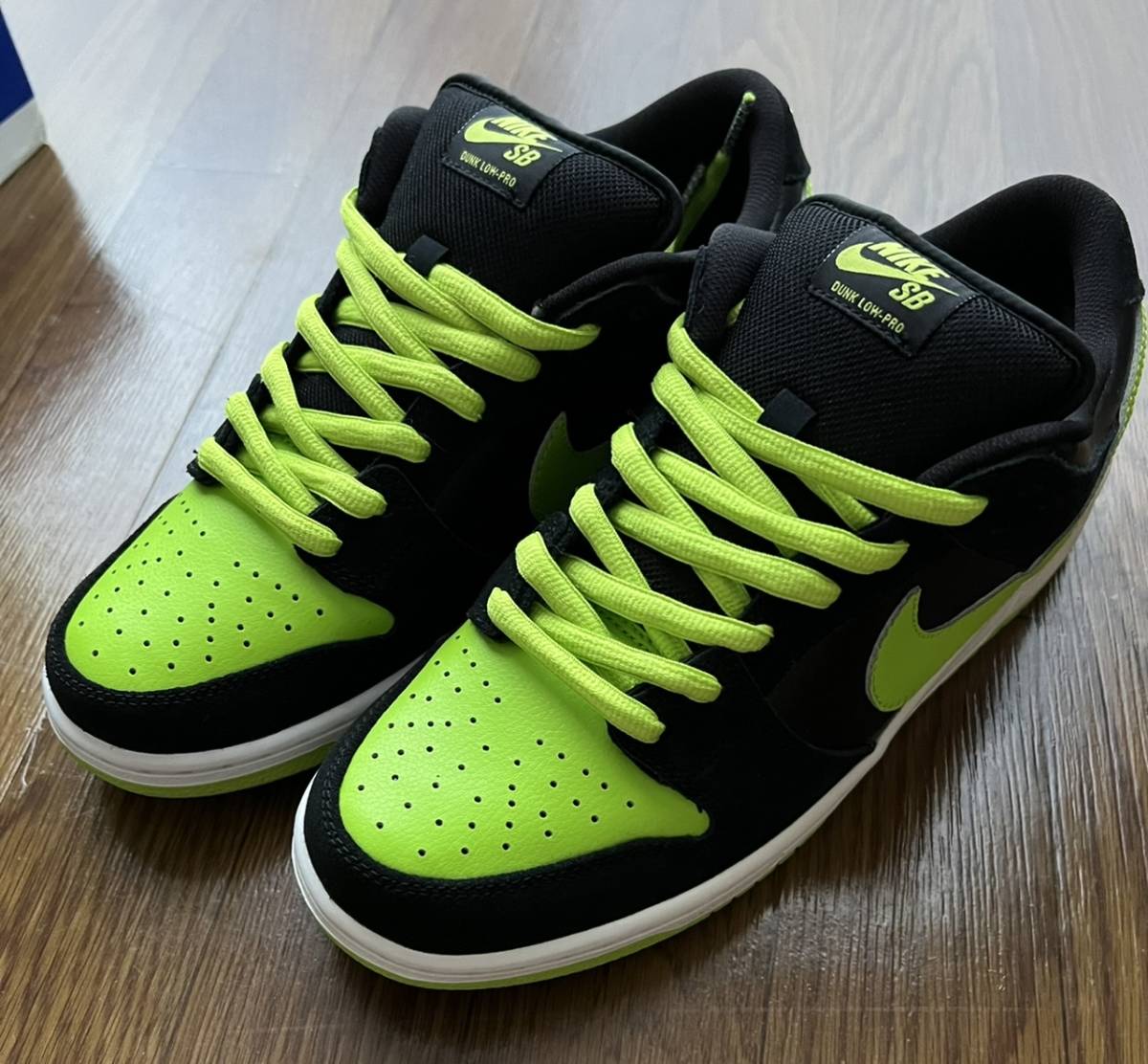 NIKE DUNK LOW PRO SB BLACK/CHARTREUSE 304292-019 NEON J-PACK 27.5 ナイキ ...
