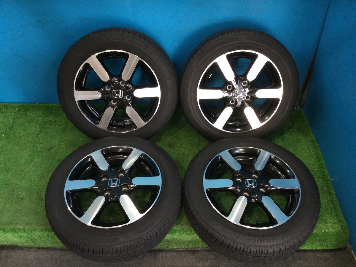 同梱不可 N-ONE JG1 純正 アルミホイール 14インチ 4.5J +40 4穴 PCD100 タイヤ ブリヂストン エコピア 155 ...