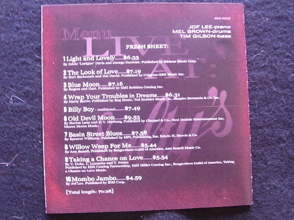 A64/ジョフ リー Jof Lee Live At Salty's ジャズCD(ジャズ一般)｜売買されたオークション情報、yahooの商品 ...