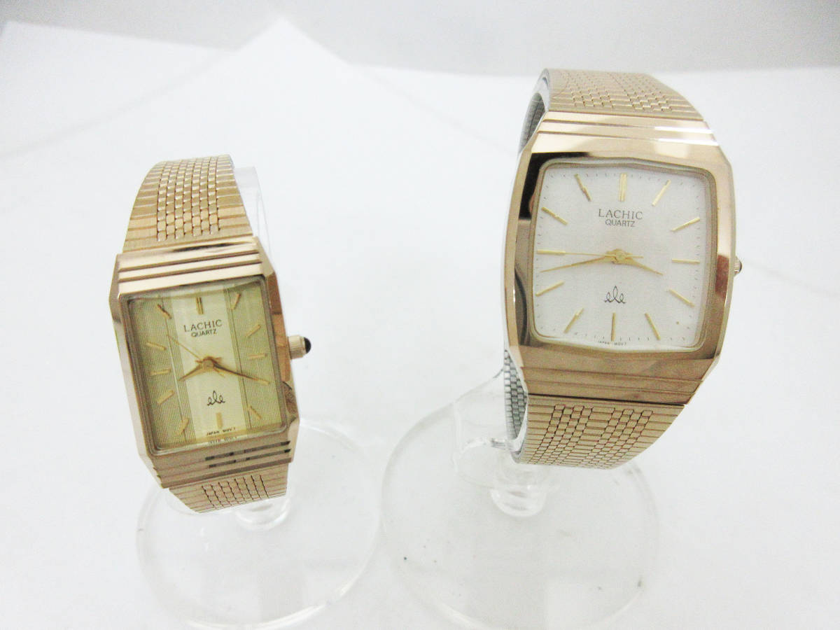 D02 ペアウォッチ 腕時計 ラシック LACHIC QUARTZ メンズ HG-0157568 /レディース HL-0026077 クォーツ ...