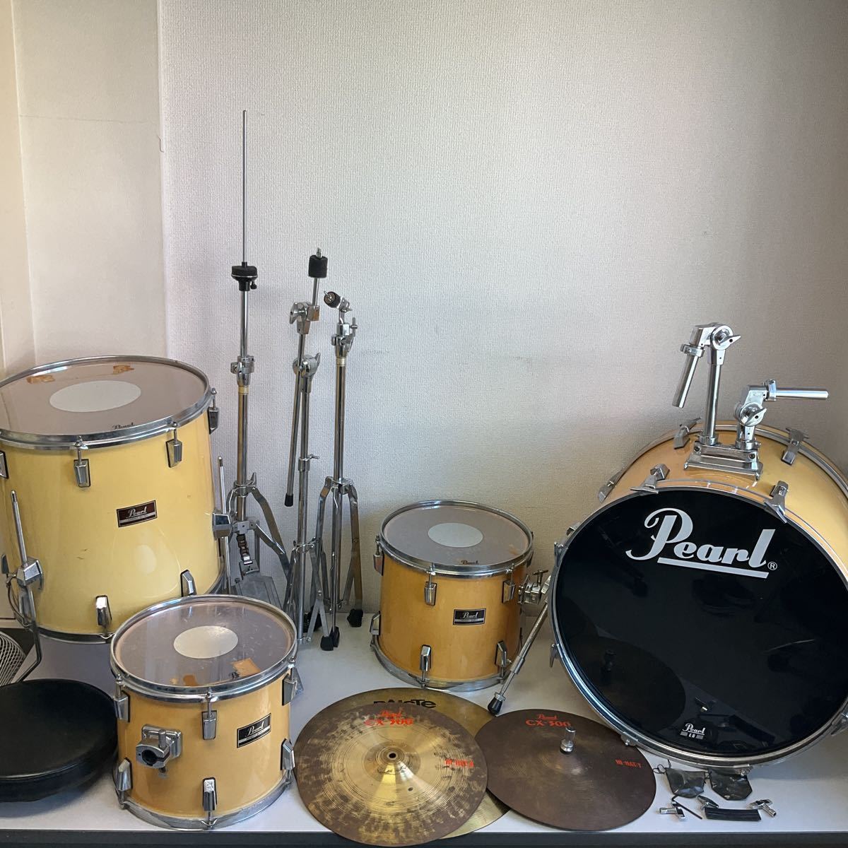 A197 パール Pearl ドラムセット RANGER SERIES CX-300 PAISTE200 イエロー 黄色 yellow(セット ...