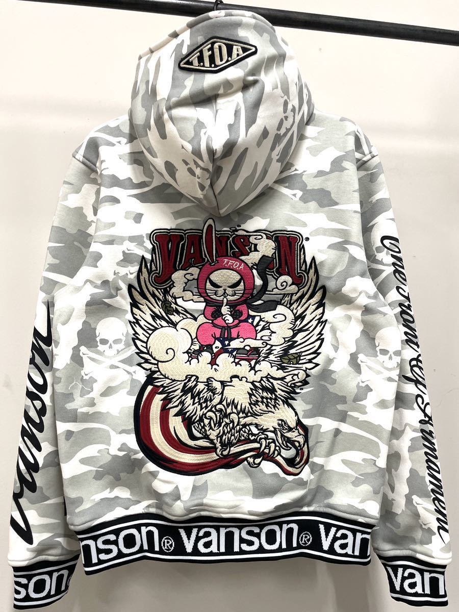 VANSON×CROWS×WORST バンソン 武装戦線 クローズ ワースト コラボ 裏毛 スウェット ZIPパーカー CRV-2106 ホワイトカモ Mサイズ(トップス)｜売買された ...
