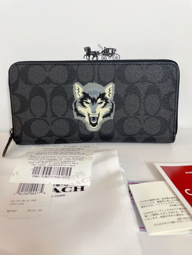 メンズ コーチ COACH シグネチャー ラウンドジップ ウォレット PVC レザー 長財布 ブラック 31520(男性用財布)｜売買された ...