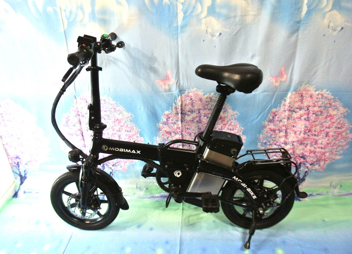 9-047 1円 MOBIMAX ディスク式 MOBI-BIKE MTB 折り畳み電動自転車 10AH 48V 14インチ 黒色(電動アシスト ...