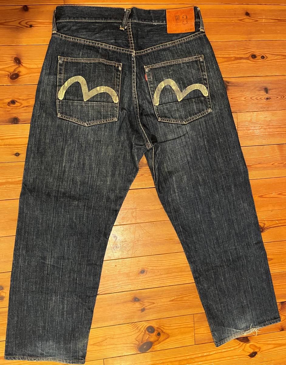 EVISU エヴィス No.3 Lot.2001 白カモメ 縦落ち DOWLUCK 道楽 YAMANE 山根 隠しリベット ベルトループオフセット 脇割り イエローステッチ(W33)｜売買され ...