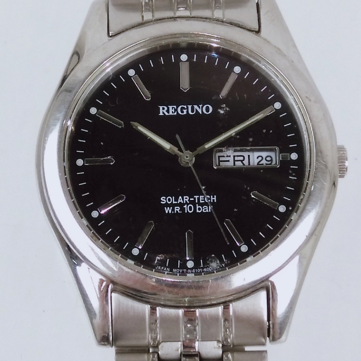 CITIZEN REGUNO E101-K005299 ソーラー デイデイト 稼働品 ブラック文字盤 社外ベルト シチズン レグノ(レグノ)｜売買されたオークション情報、yahooの商品情報を ...