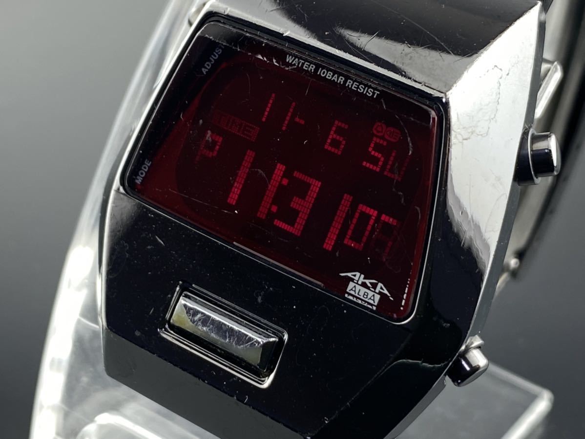 A1020 1円 メンズ腕時計 デジタル SEIKO セイコー ALBA AKA W670-4000 ブラック(アルバ)｜売買された ...