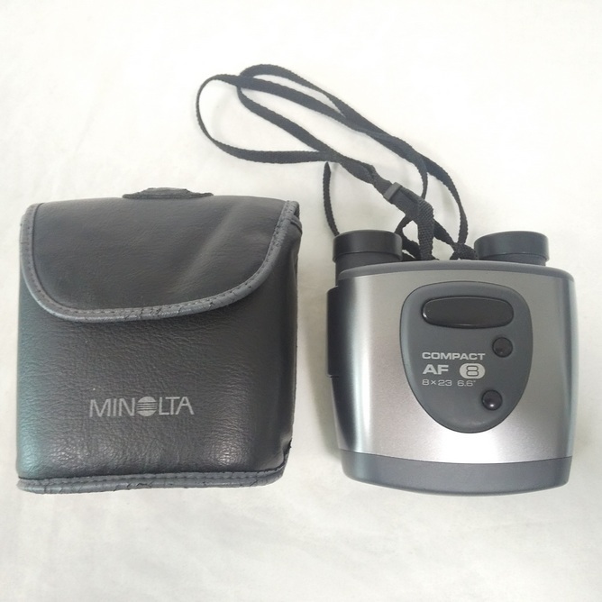 H MINOLTA ミノルタ 双眼鏡 COMPACT AF 8 8×23 6.6° ケース付 動作未確認 バードウォッチング アウトドア ...