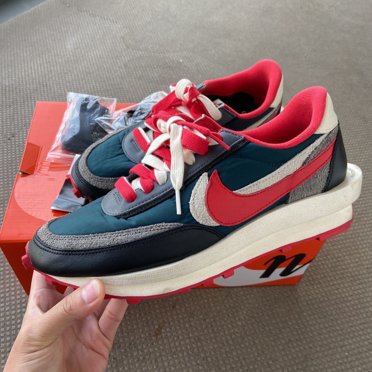 1円〜スニーカー多数出品中 27.5 ナイキLDワッフル sacai アンダーカバー DJ4877-300 NIKE LDWAFFLE サカイ ...