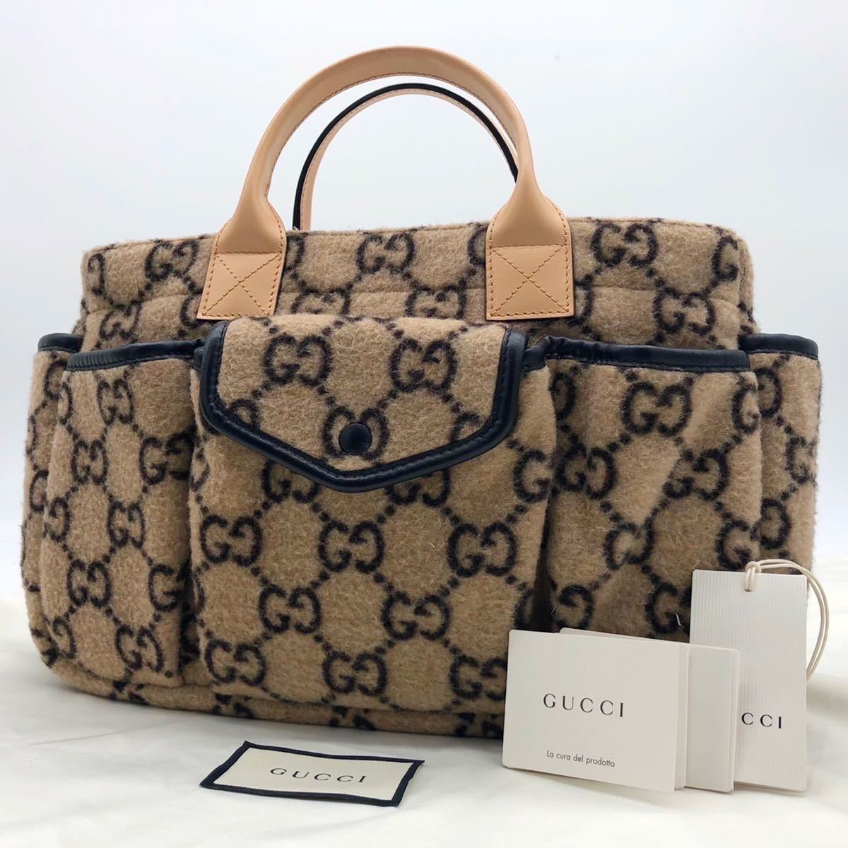 1円〜 袋付き に近い GUCCI グッチ ウール ジャイアントGG GG ハンドバッグ 現行 チルドレン チルドレンズ レザー 現行(かばん、バッグ)｜売買されたオークション情報、yahoo ...