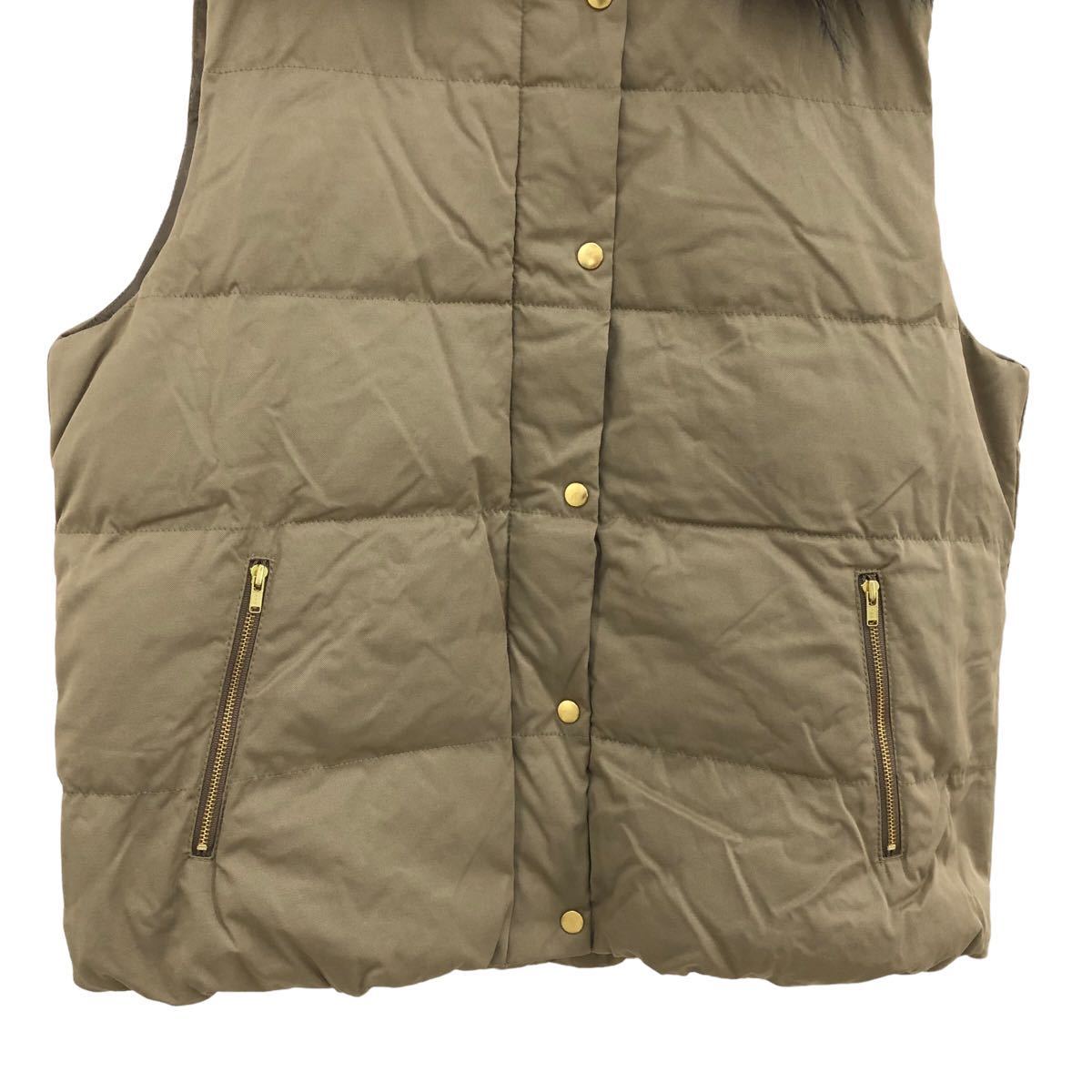 Nm087 大きいサイズ ダウン 90％ ダウンベスト ベスト 上着 羽織 トップス アウター リアルファー フード ベージュ レディース 13AR(ダウンベスト)｜売買されたオークション情報 ...