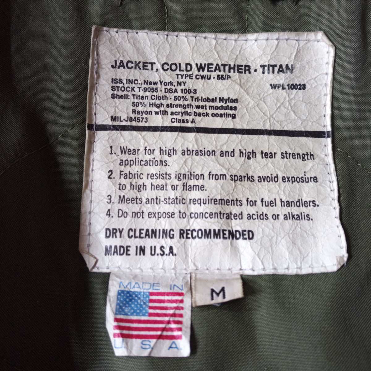 CWU-55P フライトジャケット USA(Mサイズ)｜売買されたオークション情報、yahooの商品情報をアーカイブ公開 - オークファン（aucfan.com）