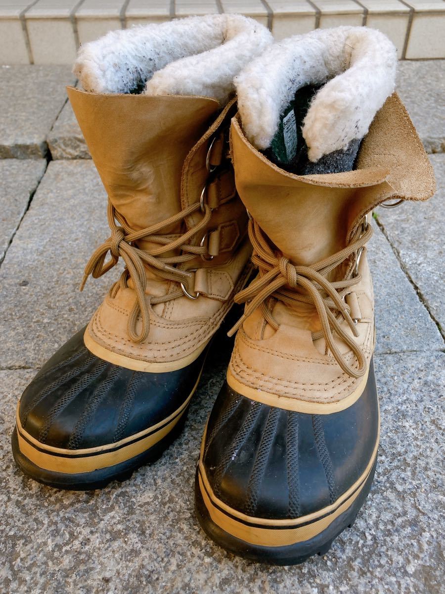 ソレル SOREL CARIBON ウィンターブーツ 防寒ブーツ ブーツ メンズ 25cm ベージュ キャメル(スノーブーツ)｜売買された ...