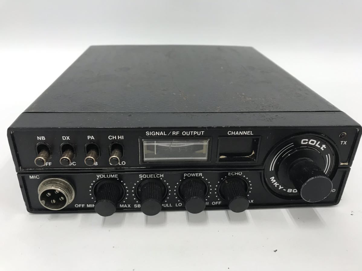 キ-37 Colt CB無線機 Mky-8000 80チャンネル VARIABLE POWER MOBILE TRANSCEIVER 動作未 ...