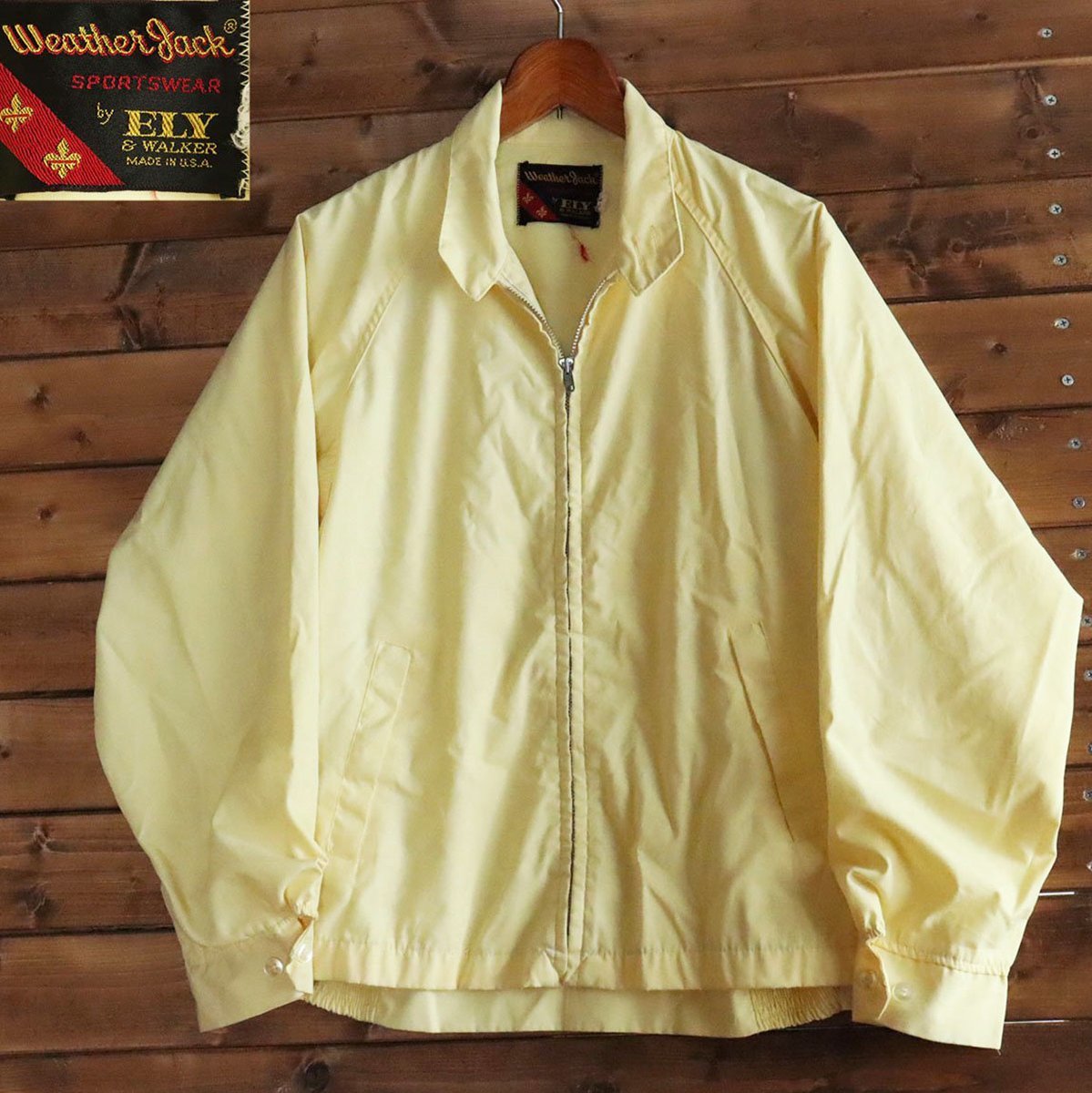 2M/M7.26-3 60s~ USA製 ビンテージ Weather Jack by ELY WALKER ハリントンジャケット スイングトップ TALONジッパー イエロー(Lサイズ)｜売買 ...