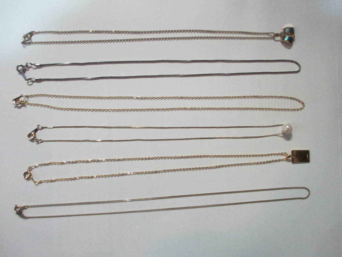 アクセサリー ネックレス6本 ITALY K18GF K18GP の刻印 まとめ売り(その他)｜売買されたオークション情報、yahooの商品情報をアーカイブ公開 - オークファン（aucfan ...