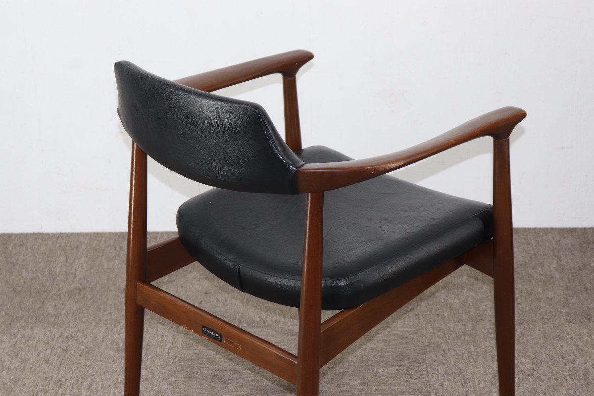 MARUNI オールドマルニ アームチェア No.2042 カトレア 旧ロゴ1970年代ビンテージ やや緩み有りジャンク③ 12-C005/1/220(ダイニングチェア)｜売買された ...