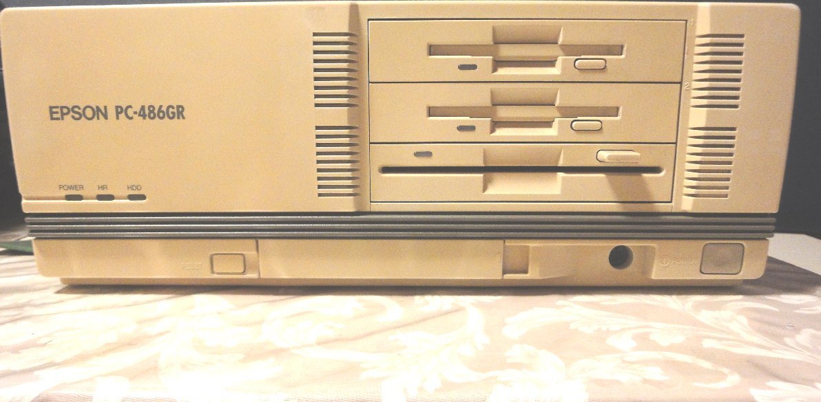 EPSON PC-486GR3 i486SX 25MHz/1.6MB/HDDなし/3.5inchFDD 2基＋5inch FDD 1基/FM ...