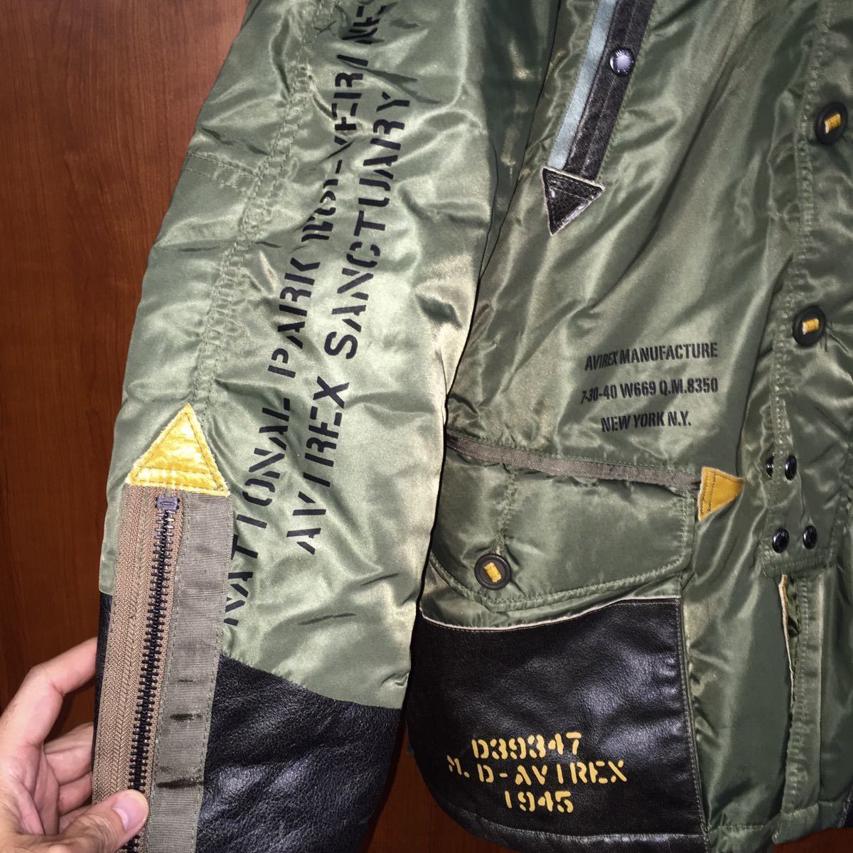 AVIREX N-3B カスタム フライトジャケット L N3B アヴィレックス アビレックス レザー ステンシル セージグリーン(Lサイズ)｜売買されたオークション情報、yahooの商品情報 ...