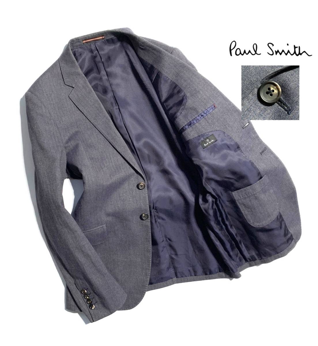 定価5万 Paul Smith ポールスミス 2B テーラードジャケット L メンズ 美シルエット ストレッチ コットン 総裏地 日本製(テーラードジャケット、ブレザー)｜売買された ...